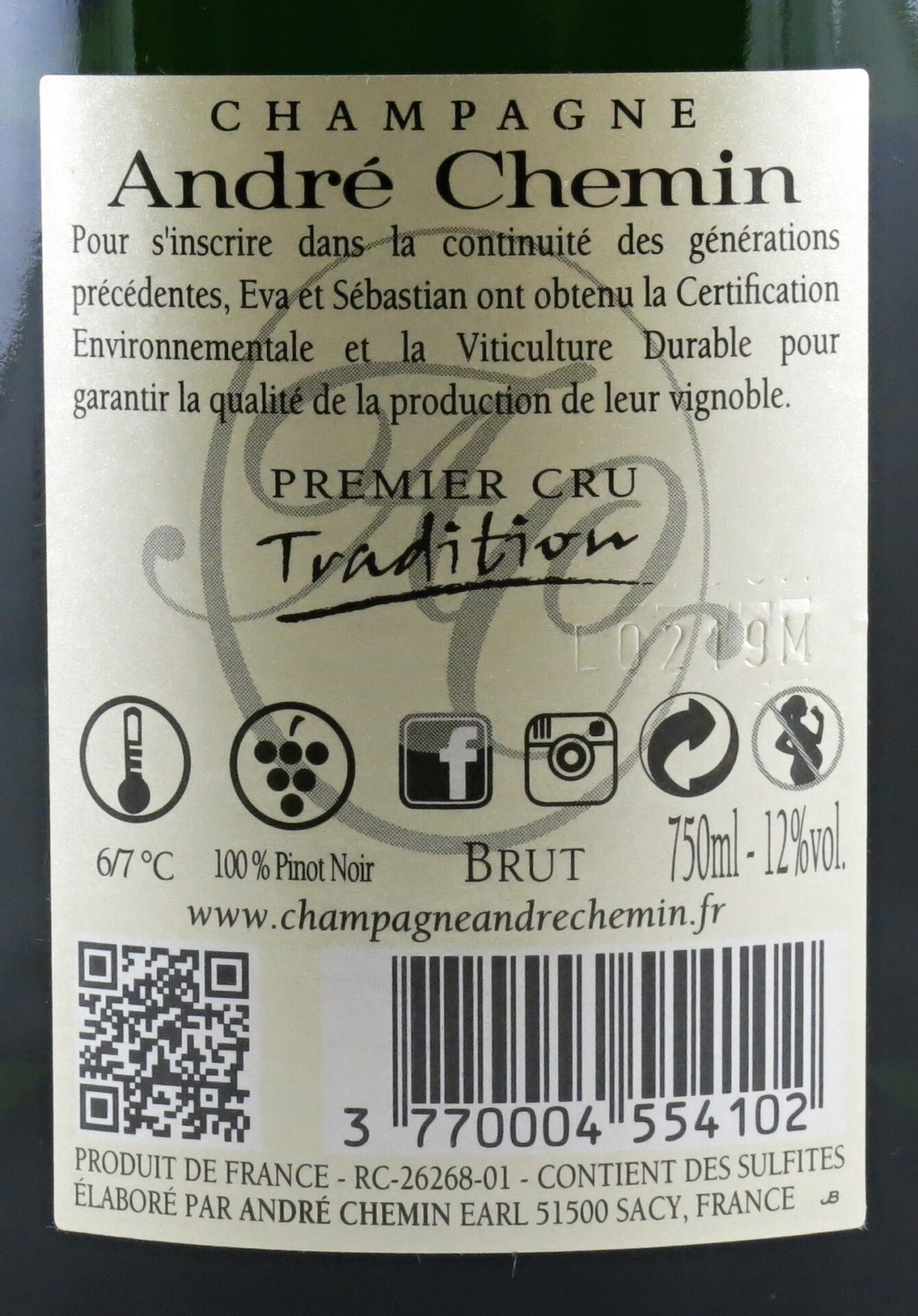 CHAMPAGNE André Chemin – BRUT BLANC de NOIRS | Šampaňské pro každého